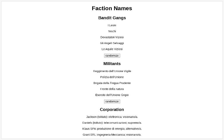 Faction Names ― Perchance Generator