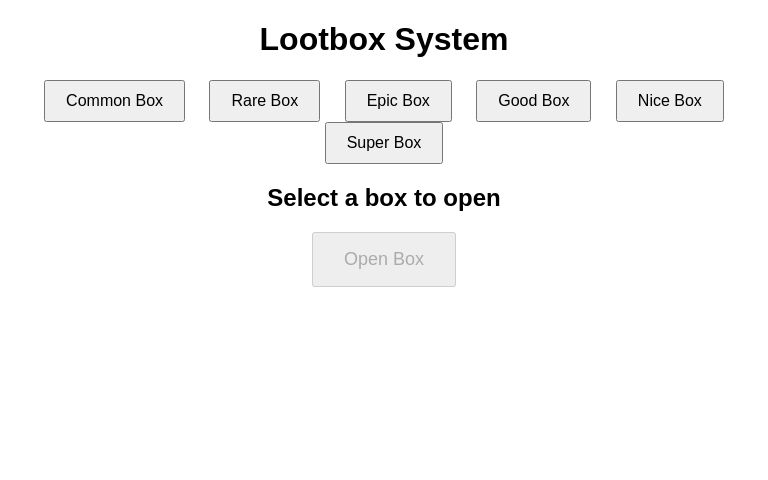 Lootbox System ― Perchance Generator