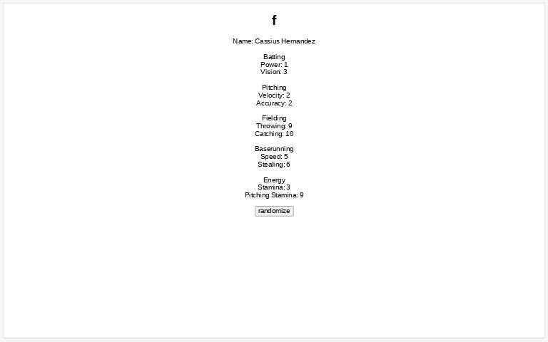 f ― Perchance Generator