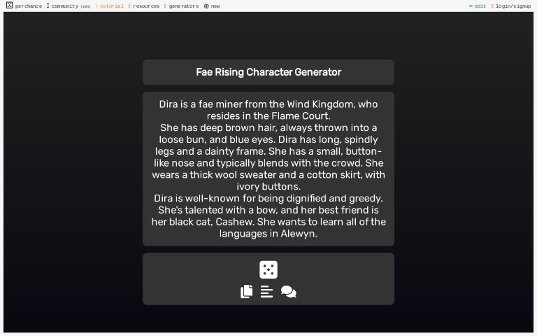 Fae Rising Character Generator