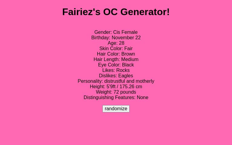 Fairiez's OC Generator!