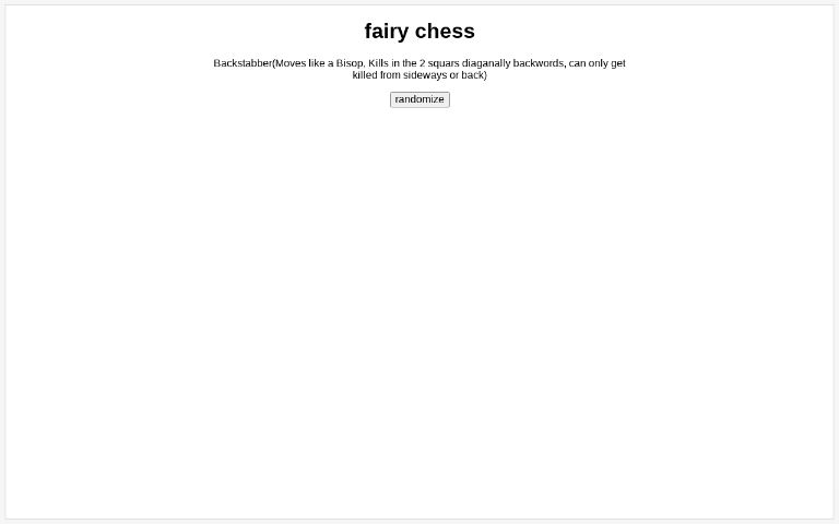 fairy chess ― Perchance Generator