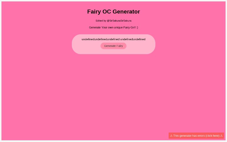 Fairy OC Generator