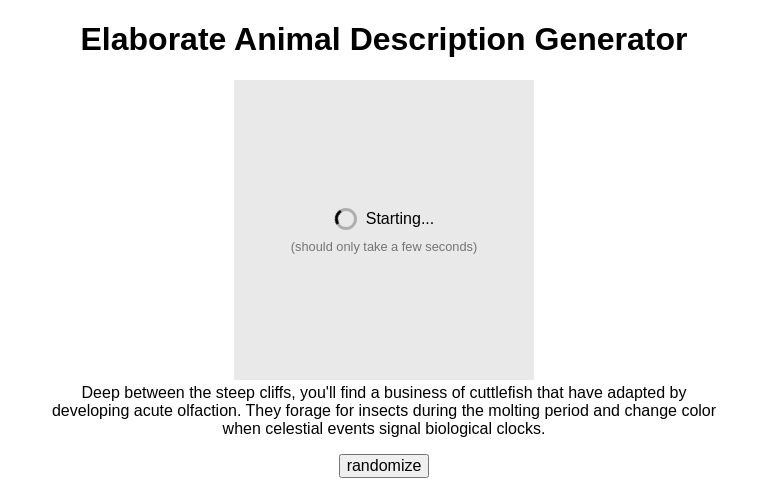 Elaborate Animal Description Generator