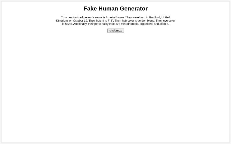 Fake Human Generator