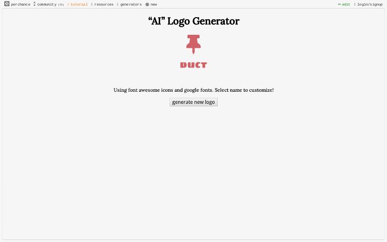 “AI” Logo Generator