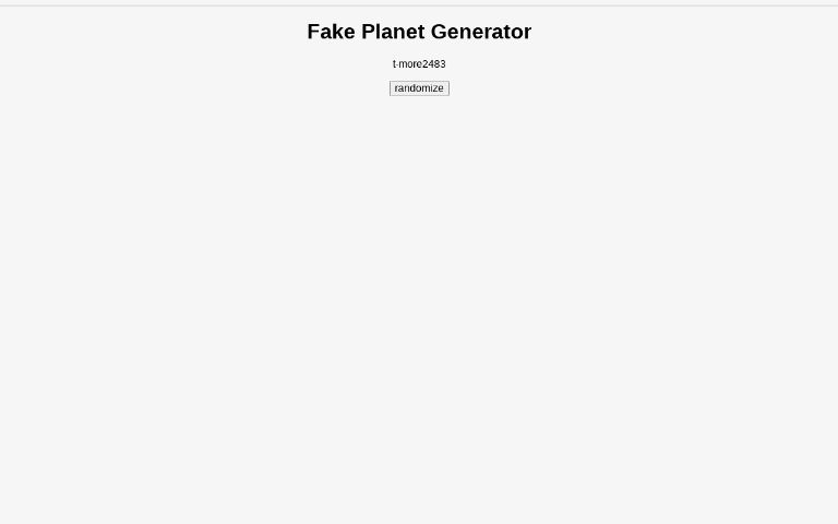 Fake Planet Generator