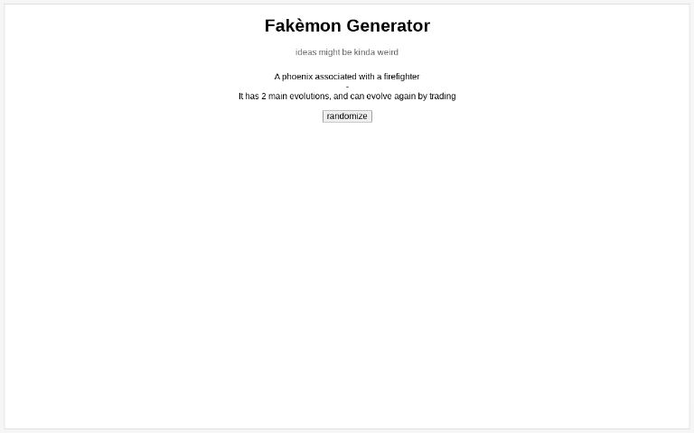 Fakèmon Generator