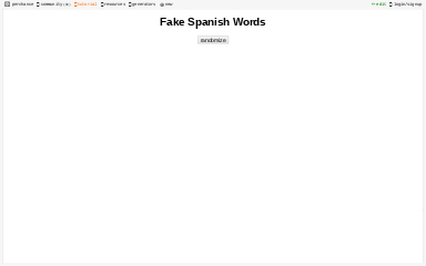 Fake Spanish Words ― Perchance Generator