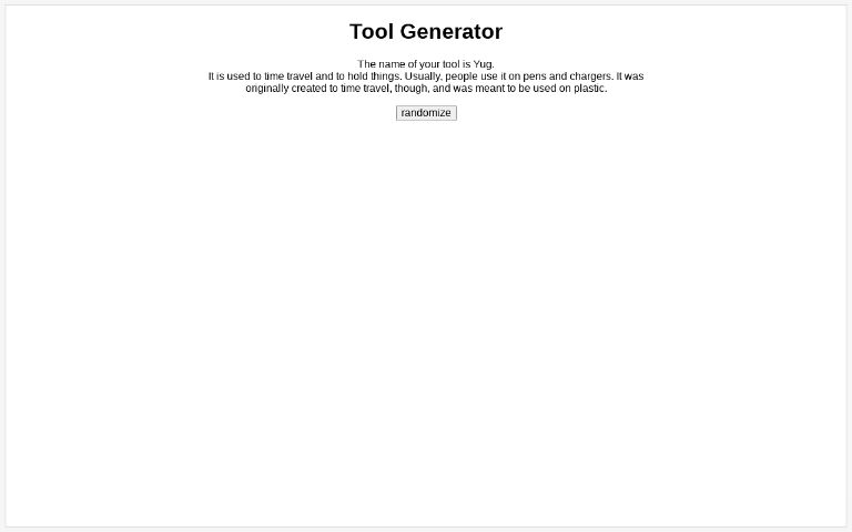 Tool Generator