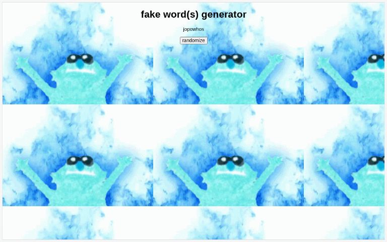 fake word(s) generator