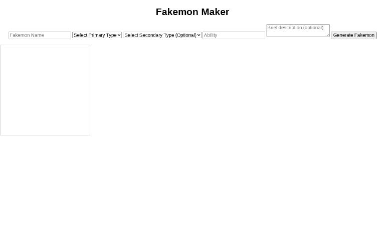 Fakemon Maker ― Perchance Generator