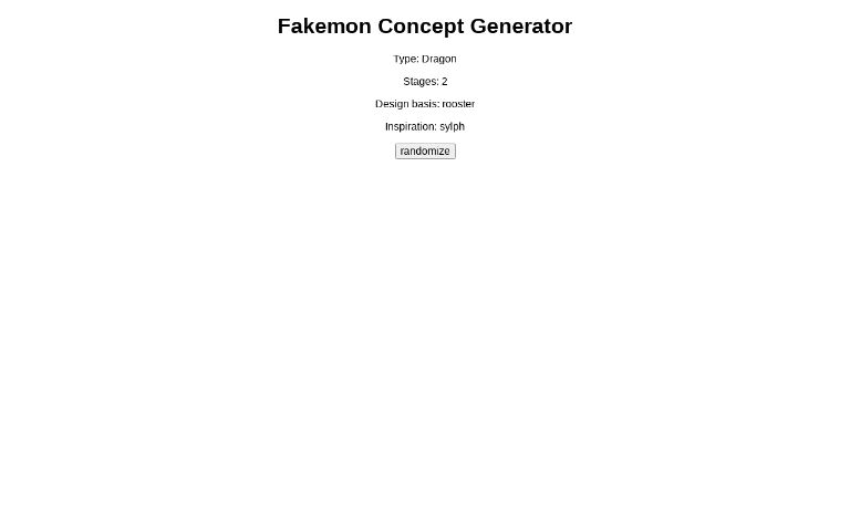 Fakemon Concept Generator