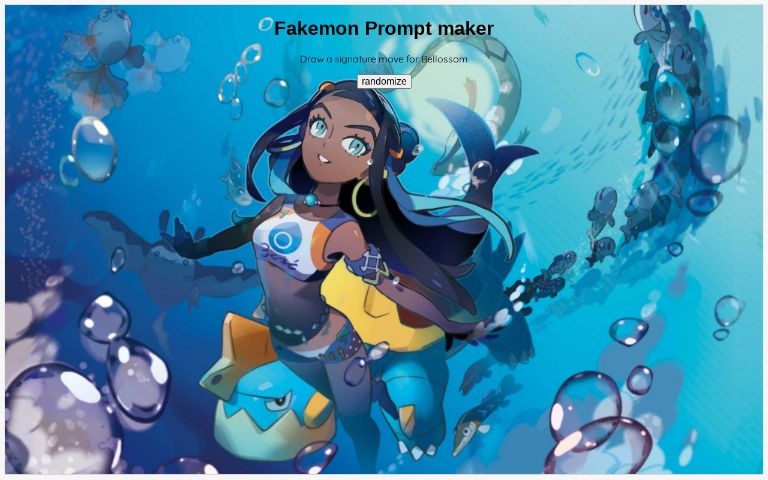 Fakemon Prompt maker ― Perchance Generator