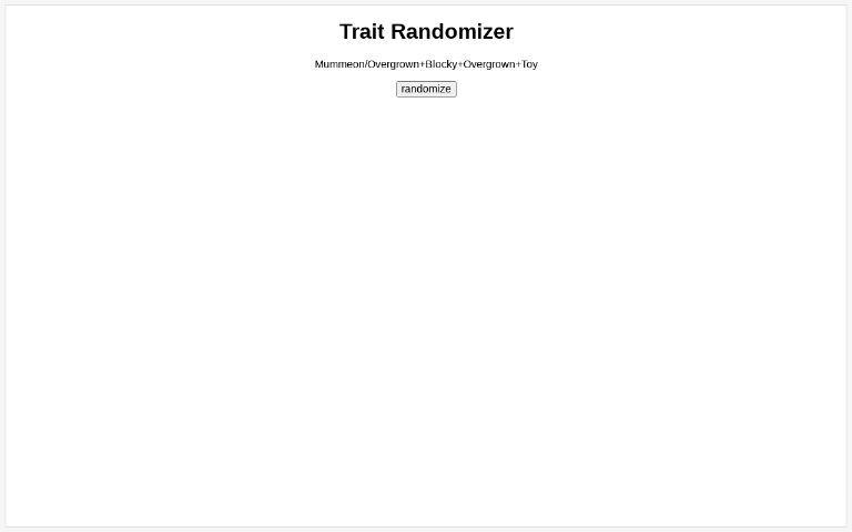 Trait Randomizer ― Perchance Generator