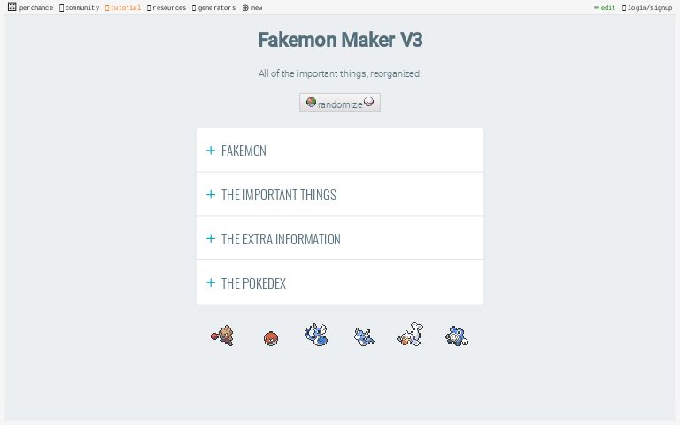 Fakemon Maker V3 ― Perchance Generator