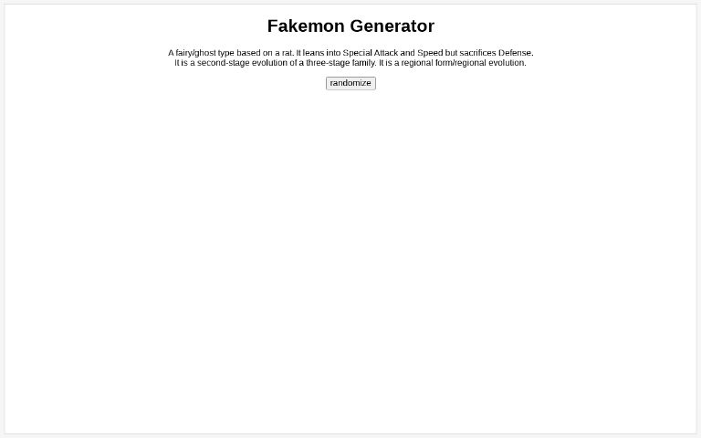 Fakemon Generator