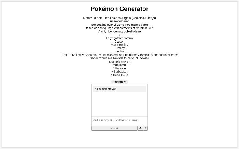 Pokémon Generator