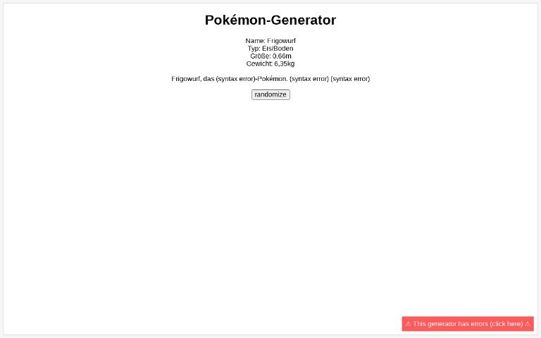 Pokémon-Generator