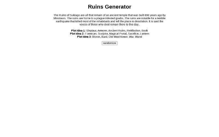 Ruins Generator