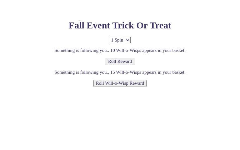 Fall Event Trick Or Treat ― Perchance Generator