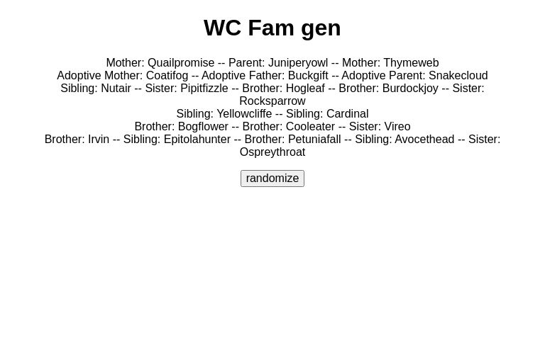 WC Fam gen