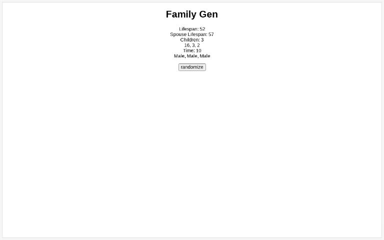 Family Gen ― Perchance Generator