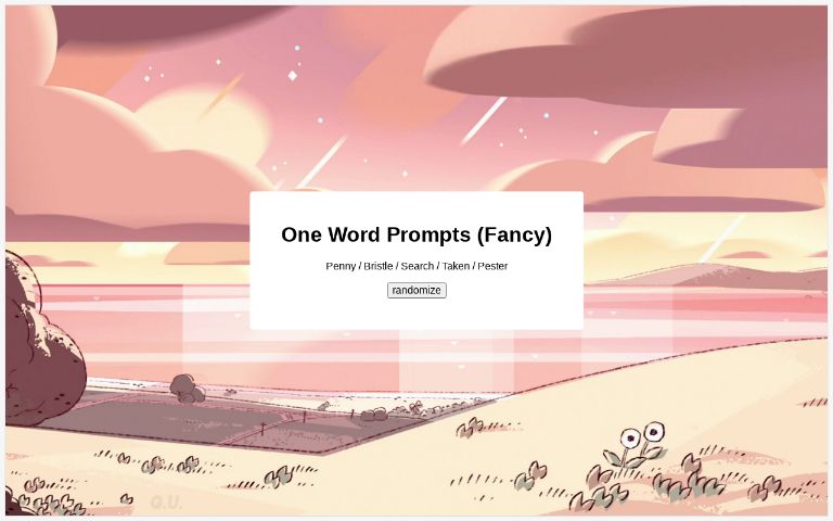 One Word Prompts (Fancy) ― Perchance Generator