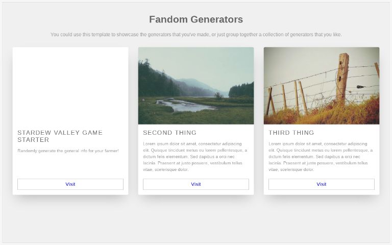 Fandom Generators