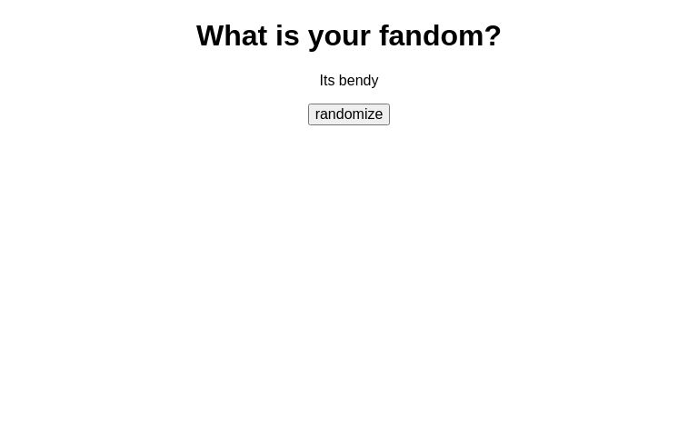 What is your fandom? ― Perchance Generator