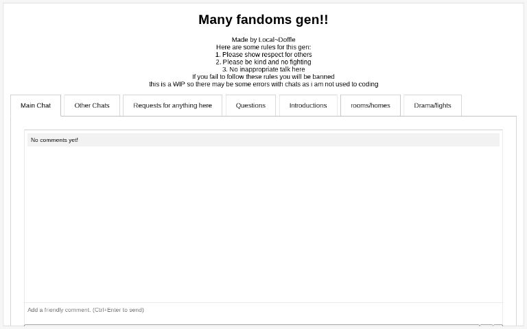 Many fandoms gen!! ― Perchance Generator