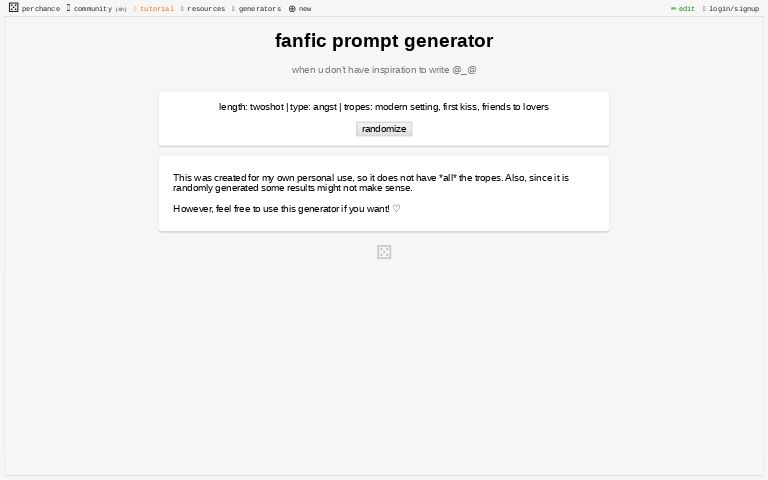 fanfic prompt generator