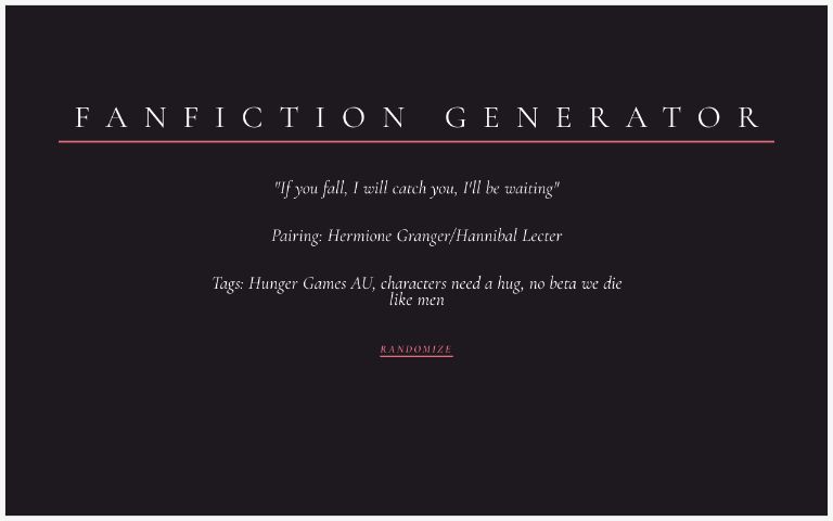 Fanfiction Generator