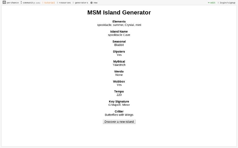 MSM Island Generator