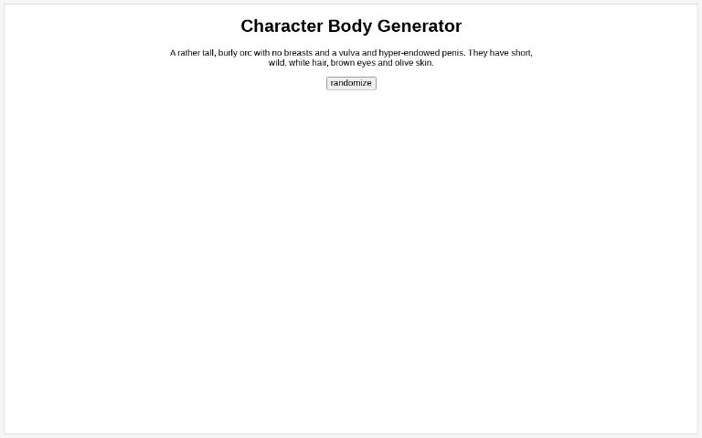 Character Body Generator