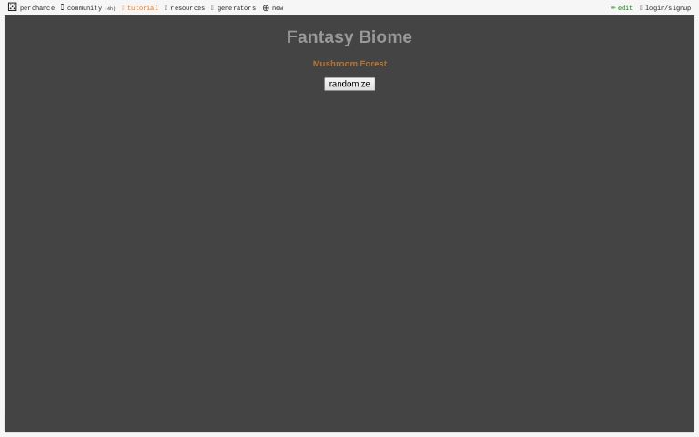 Fantasy Biome ― Perchance Generator