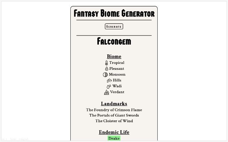 Fantasy Biome Generator