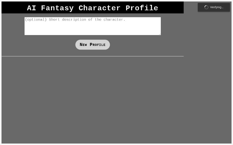 Fantasy Character Profile Ai ― Perchance Generator