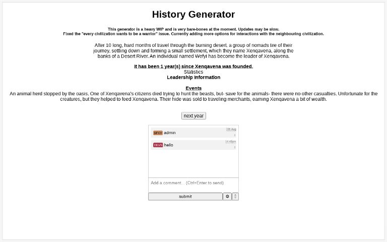 History Generator