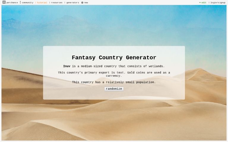 Fantasy Country Generator