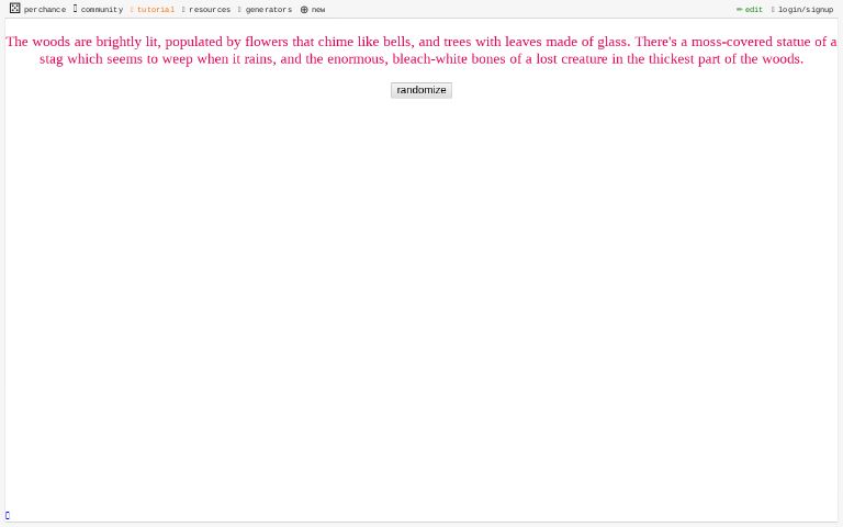 Fantasy Forest ― Perchance Generator