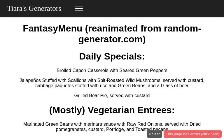 FantasyMenu (reanimated from random-generator.com)