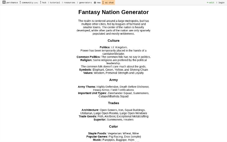Fantasy Nation Generator