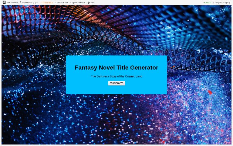 Fantasy Novel Title Generator