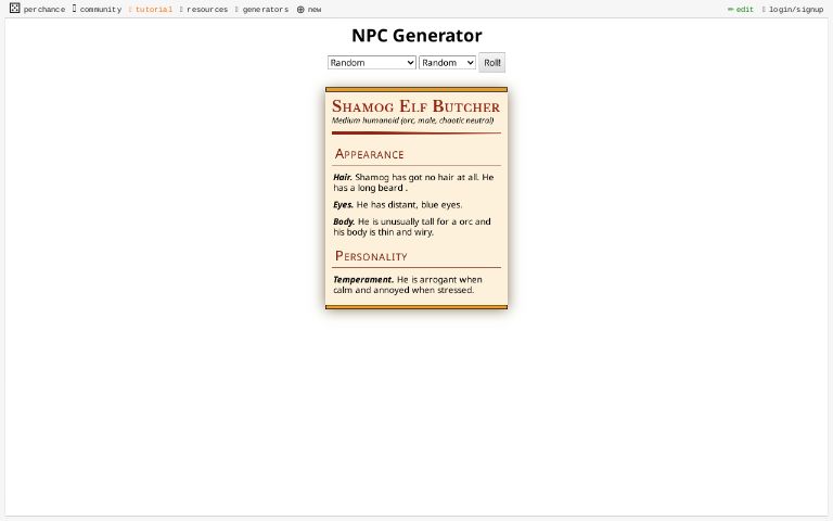 NPC Generator