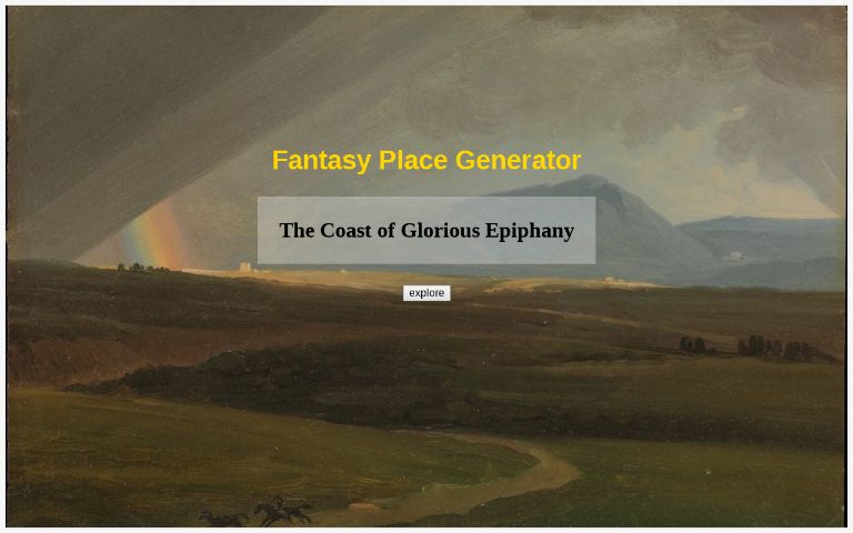 Fantasy Place Generator