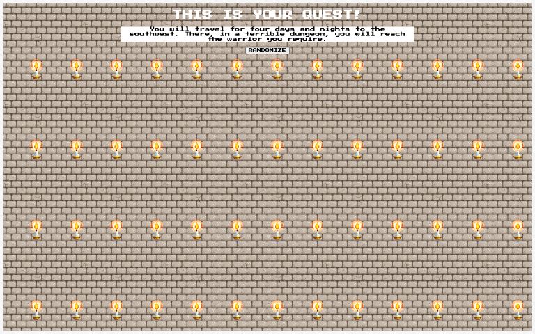 THIS IS YOUR QUEST! ― Perchance Generator