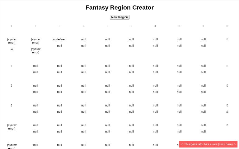 Fantasy Region Creator ― Perchance Generator