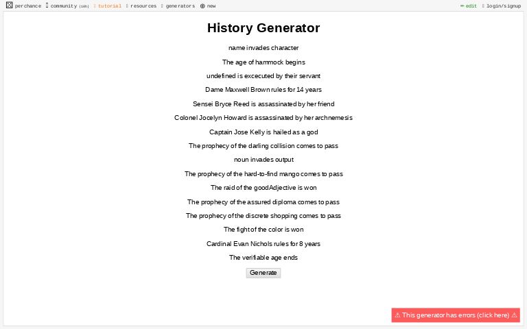 History Generator
