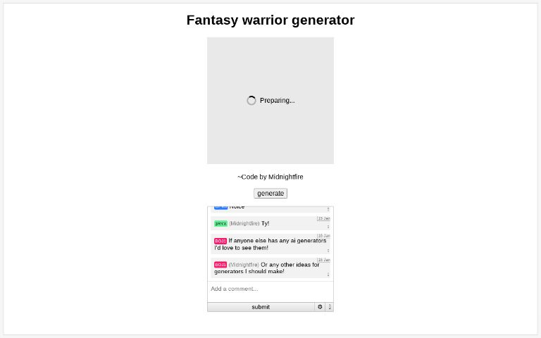 Fantasy warrior generator